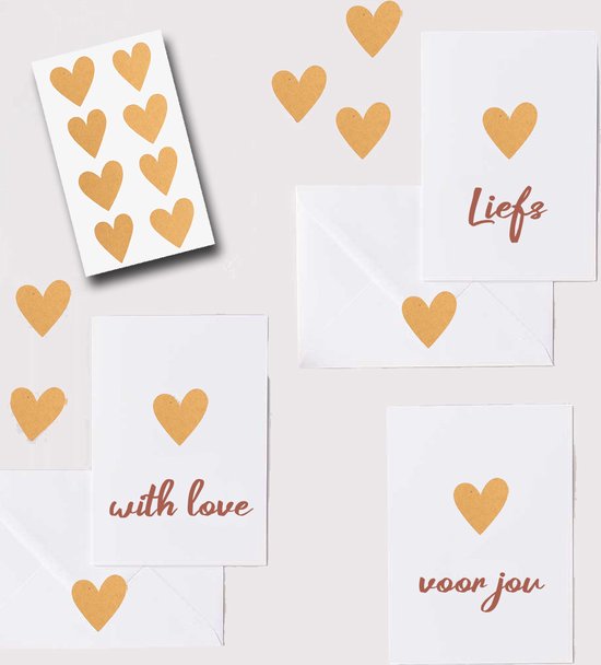 Craft Hartenstickers | 32 Stickers Hartjes | Knutselstickers Harten ...