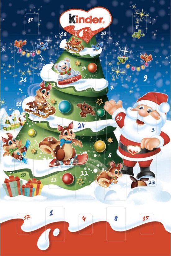 Calendrier de l'Avent Mix Kinder - 150 grammes - Calendrier de l'Avent ...