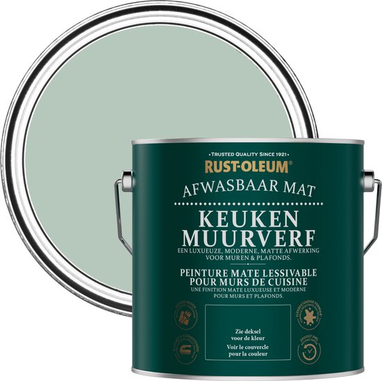Rust-Oleum Groen Keuken muurverf - Watergroen 2,5L | bol