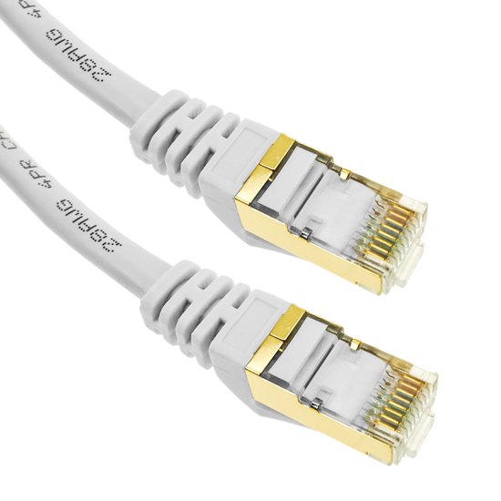 BeMatik - Ethernet-netwerkkabel 2 meter LAN SSTP RJ45 Cat.7 wit | bol