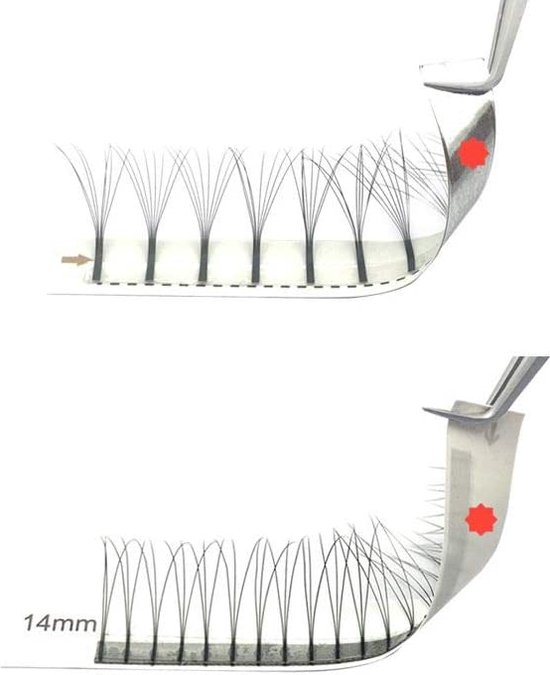 4D Volume Wimperextensions - C Curl - Russian Cluster Wimpers - Volume ...