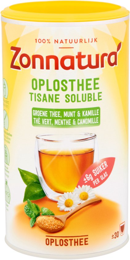 Zonnatura Oplosthee Groene Thee, Munt & Kamille - 200 gram | bol
