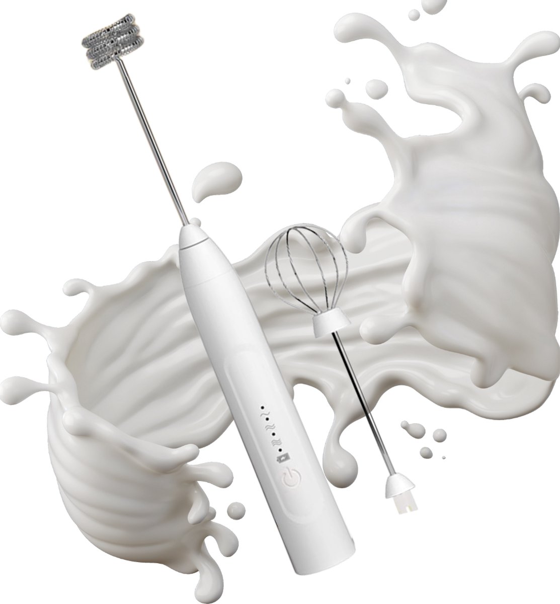 latte_master - melkopschuimer handmatig - elektrische melkopschuimer - oplaadbaar | bol