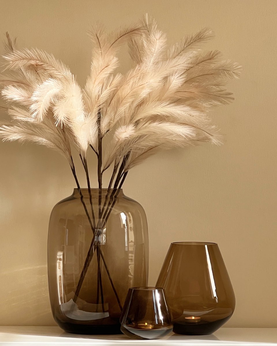 Créme pluimen - Pampas Pluimen - 5 stuks - Kunstbloemen - Pluimen ...