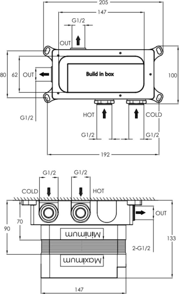 Ben Engraved inbouwbox t.b.v. thermostaatkraan douche | bol.com
