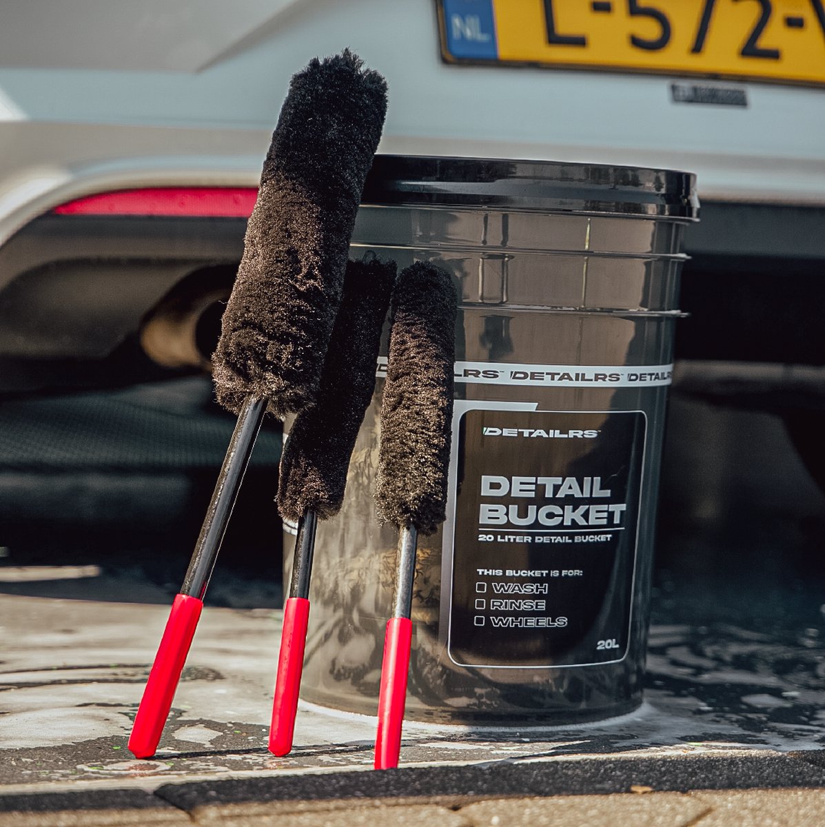 Detailrs™ Wheel Woolies | 3x Set | Velgenborstels | Buigbaar | bol.com