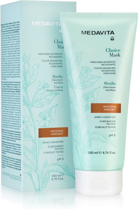 Medavita Choice Color Enhancing Nourishing Hair Mask Hazelnut 200ml ...