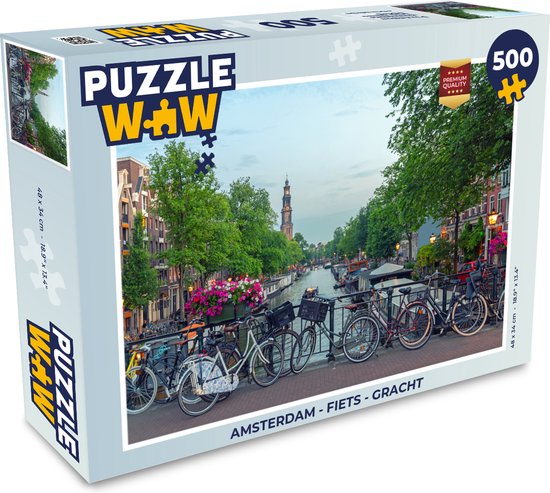 Puzzel Amsterdam - Fiets - Gracht - Legpuzzel - Puzzel 500 stukjes | bol