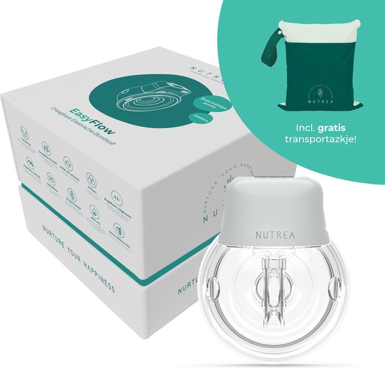 Nutrea EasyFlow 2 Stuks – Elektrische Draadloze Borstkolf 19 mm – Handsfree Borstkolf... | bol