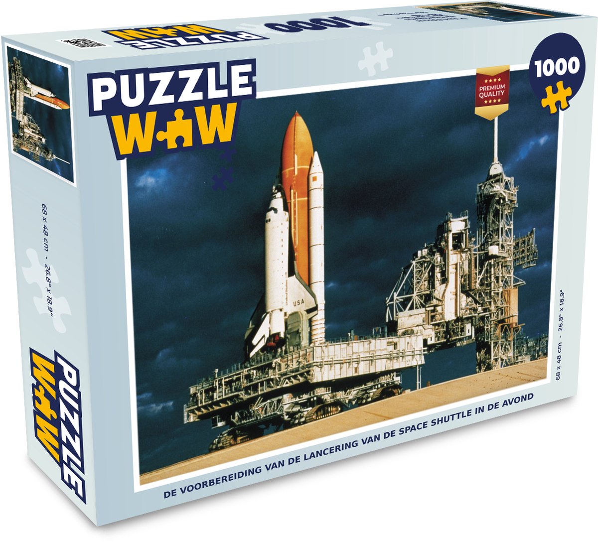 Puzzel De voorbereiding van de lancering van de Space shuttle in de ...