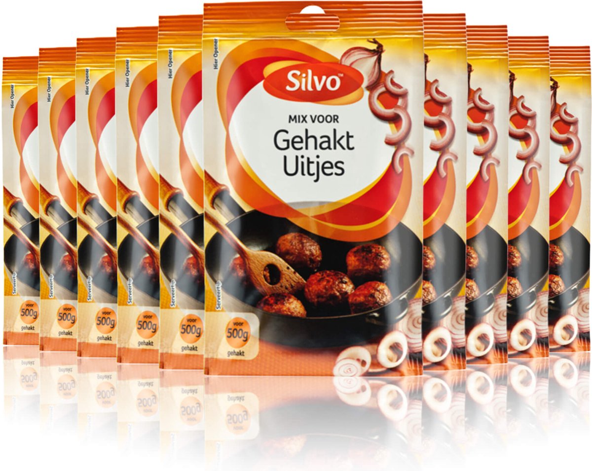 Silvo® | 10 x 40 gram MIx voor Gehakt Uitjes | Voordeelverpakking ...