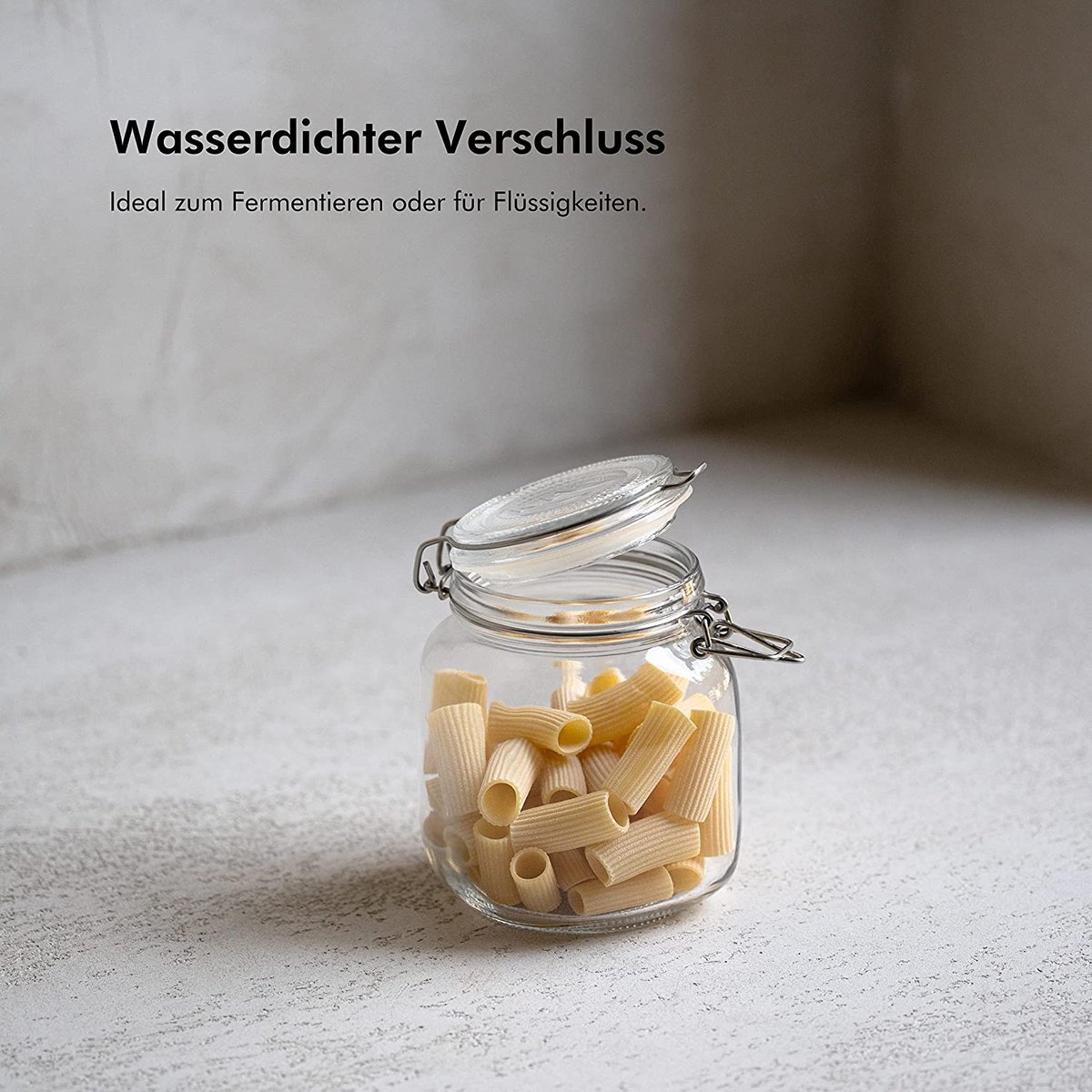 KIVY® Weckpot met Deksel Set [6 x 1000 ml] - Kleine Voorraadpot met ...