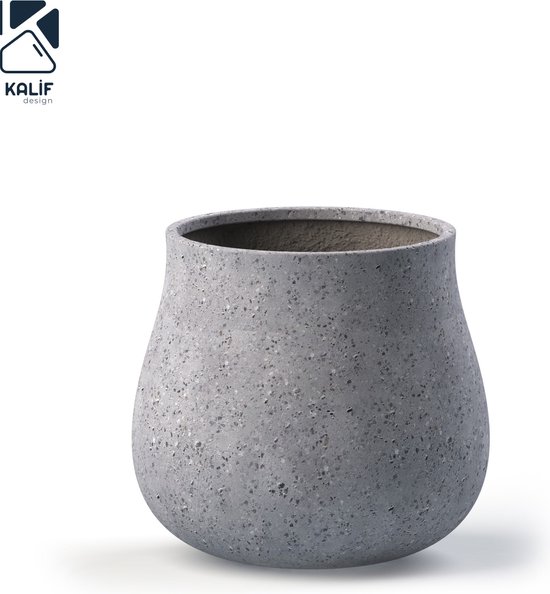 Betonnen bloembak rond Ash S (66x50 cm) | Kalif Design Ash S Green ...