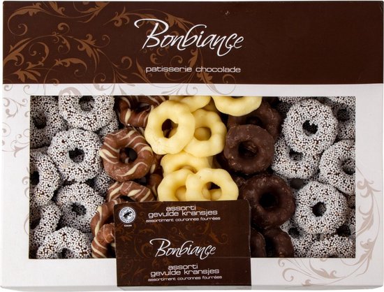 Bonbiance - Kransjes Gevuld Assortiment - 1 Kilo - Kerst Chocolade | bol