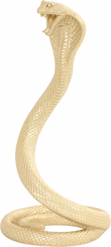 Deco Beeld Cobra Goud - Polyresin Mat Goud - 30x14x14cm (hxbxd ...
