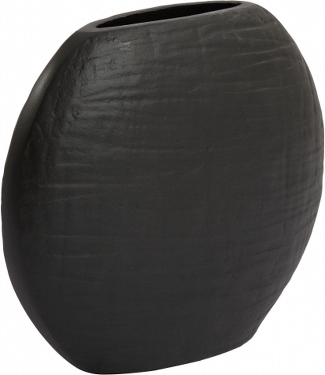 Light & Living Vaas Mayora - Metaal - Zwart - 31 x 25 x 8 cm (BxHxD) | bol