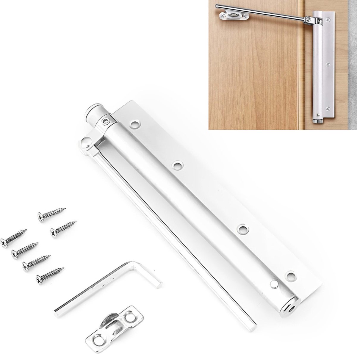 Deurdranger voor Binnen & Buiten - Deurveer - Deursluiter Wit ...