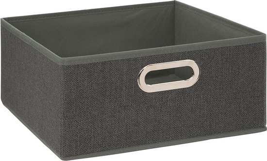 Five® Opvouwbare opbergbox donkergrijs 31x31x15 cm - Grijs - Opvouwbaar ...