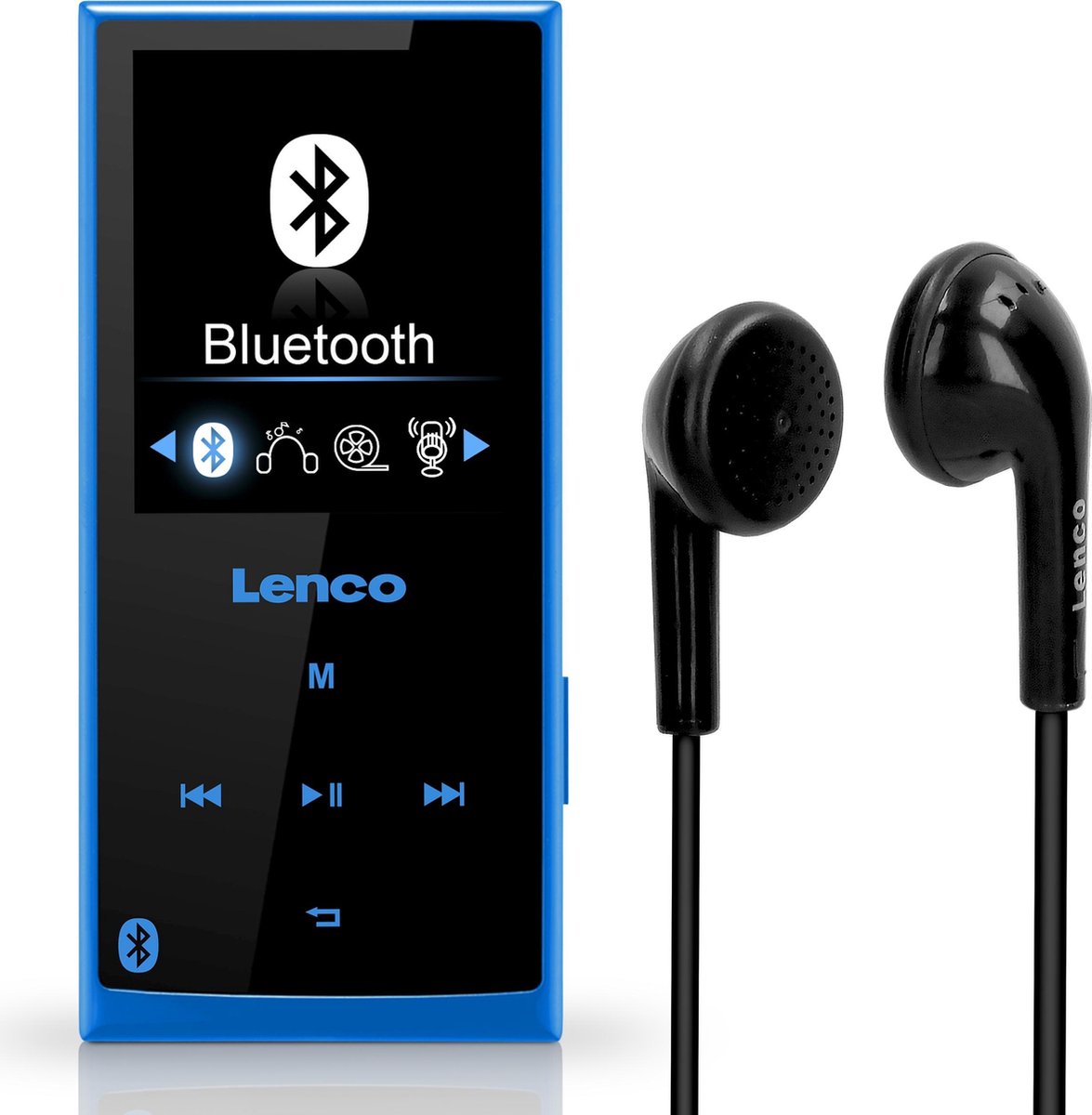 Lenco Xemio-760 BT Blue - MP3-speler met Bluetooth en 8GB geheugen ...