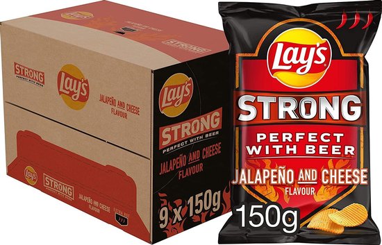 Lay's Strong Jalapeno Cheese Chips 9 x 150 gram | bol