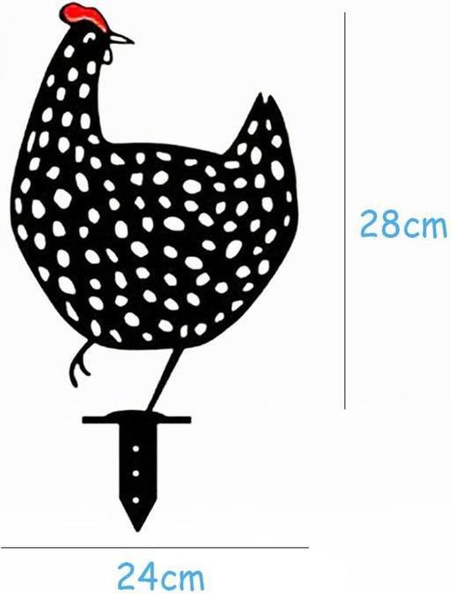 WiseGoods Leuke Tuindecoratie Kippen - Metalen Kip - Hoogwaardige ...