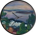 Klok Edvard Munch Ø 30 cm - Treinrook - Edvard Munch - Modern - Zwarte ...