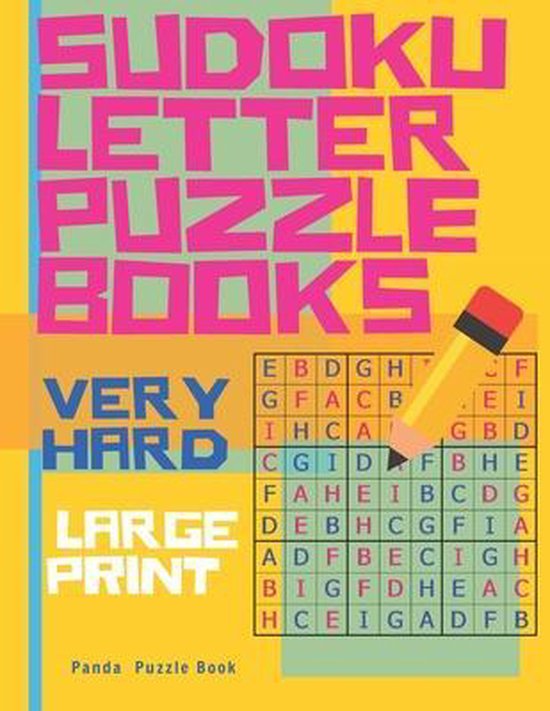 Sudoku Letter Puzzle Books - Very Hard - Large Print, Panda Puzzle Book ...