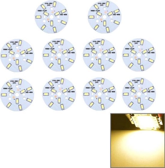 direct-ledverlichting 10 STKS 5W SMD 5730 aluminium basislichtpaneel, 10 leds 450 lm... | bol.com