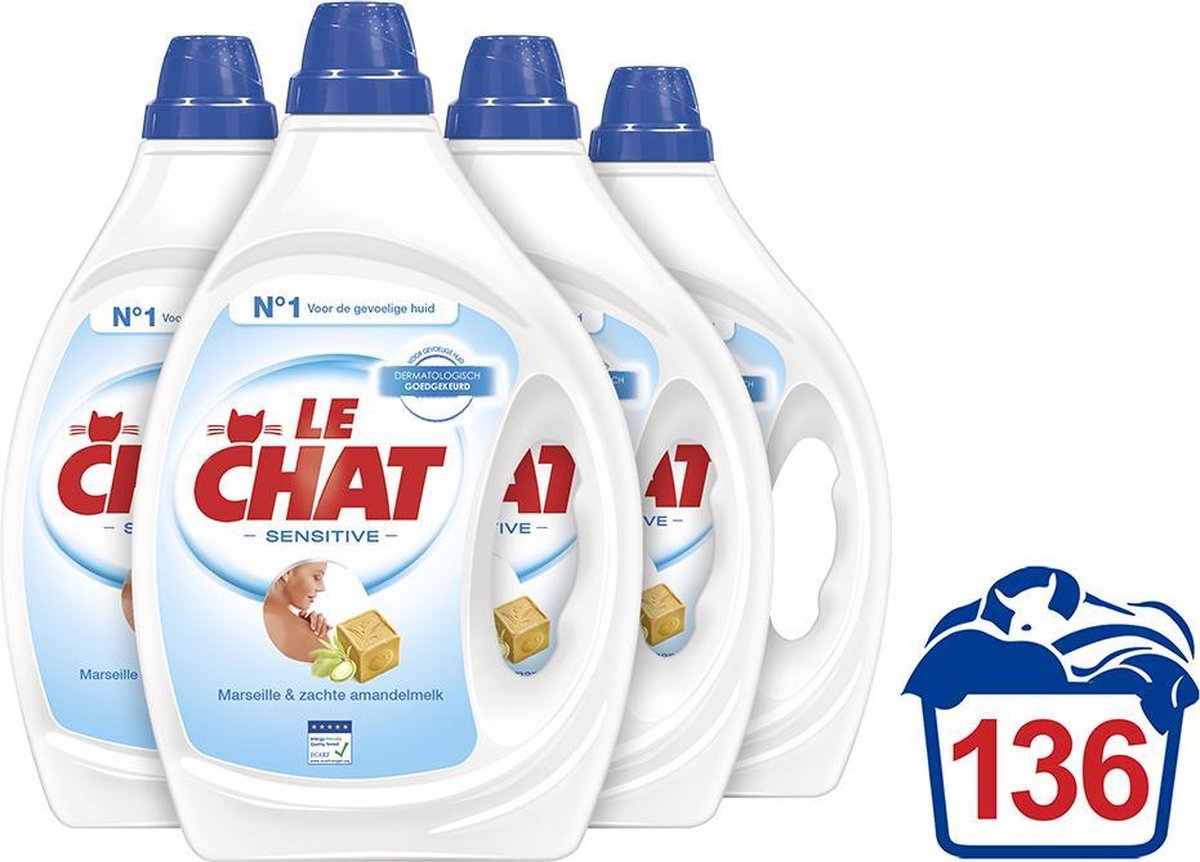 Le Chat Sensitive Gel Universeel - Vloeibaar Wasmiddel ...