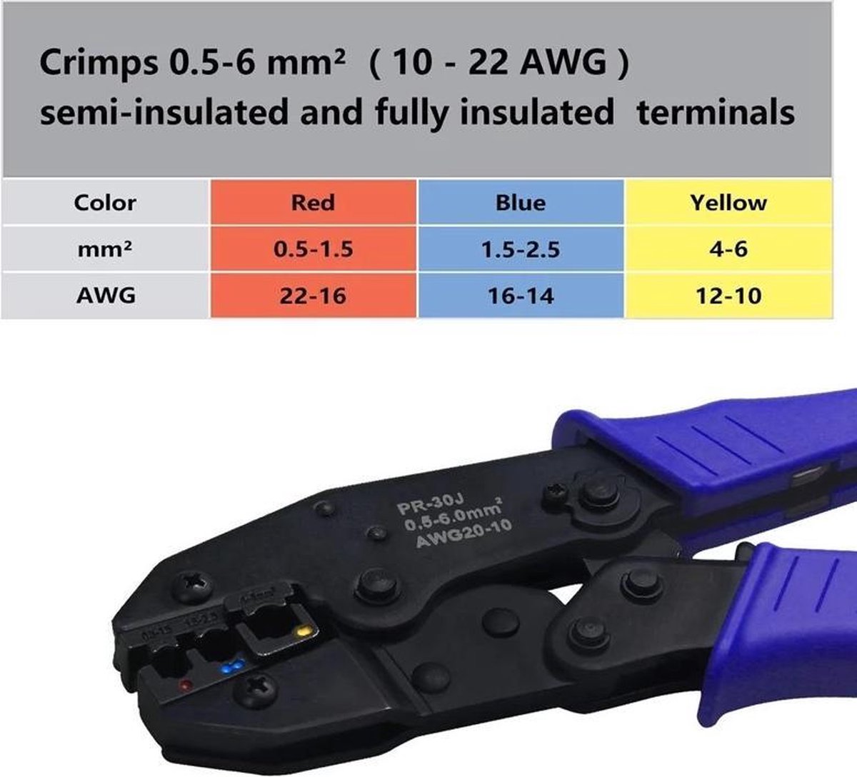 kabelschoen assortiment met tang- kabelverbinder set- connectors ...