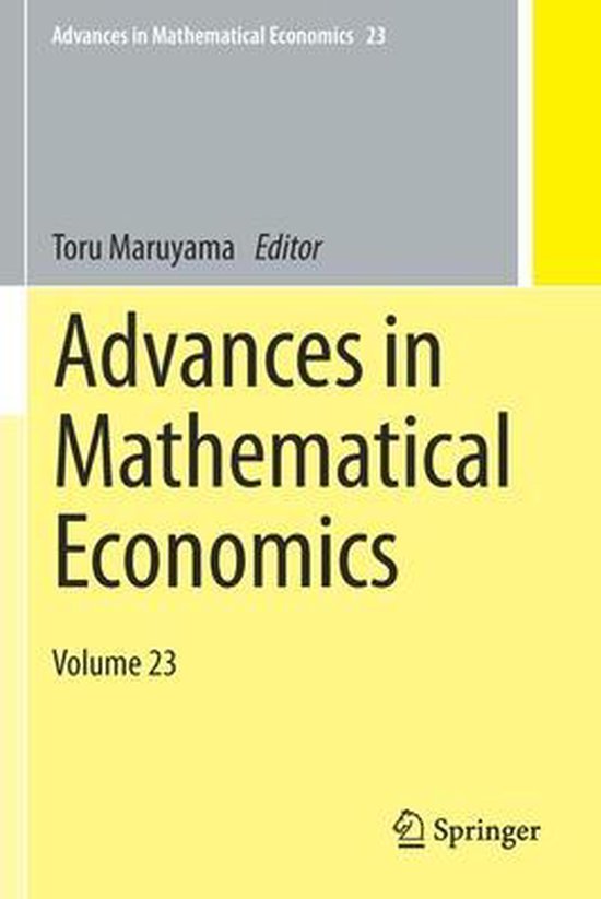 Advances in Mathematical Economics | 9789811507151 | Boeken | bol.com