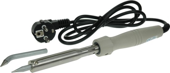 Soldeerbout - 80W -230V~ - Met rechte en 30° gebogen soldeertip | bol