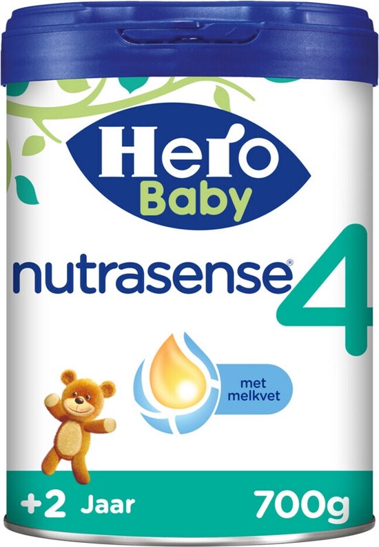 Hero Baby Nutrasense 4 (2+ Jaar) - Flesvoeding - 3 x 700gr - Peutermelk ...
