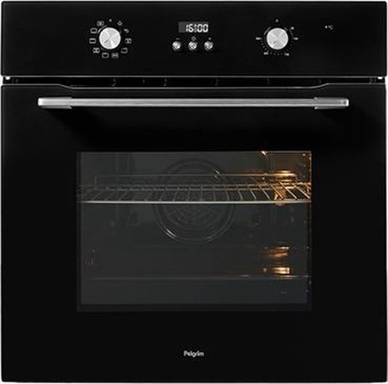 Pelgrim OVM216GLS inbouw oven zwart 60 cm | Zwart | bol