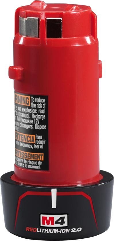 Milwaukee M4 B2 Accu 4V 2.0 Ah Li-Ion - 4932352958 | bol