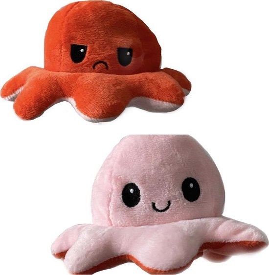 Octopus knuffel - Octopus knuffel mood - octopus knuffel omkeerbaar ...