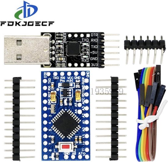 Arduino Pro Mini Atmega328 5V + 6pin CP2102 Module USB 2.0 vers TTL | bol.com