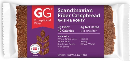GG Bran | Crispbread Crackers | Rozijnen | 10 x 10g | Eiwitrijke ...