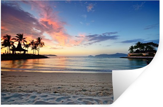 Muurstickers - Strand - Tropisch - Kleuren - 120x80 cm - Plakfolie ...