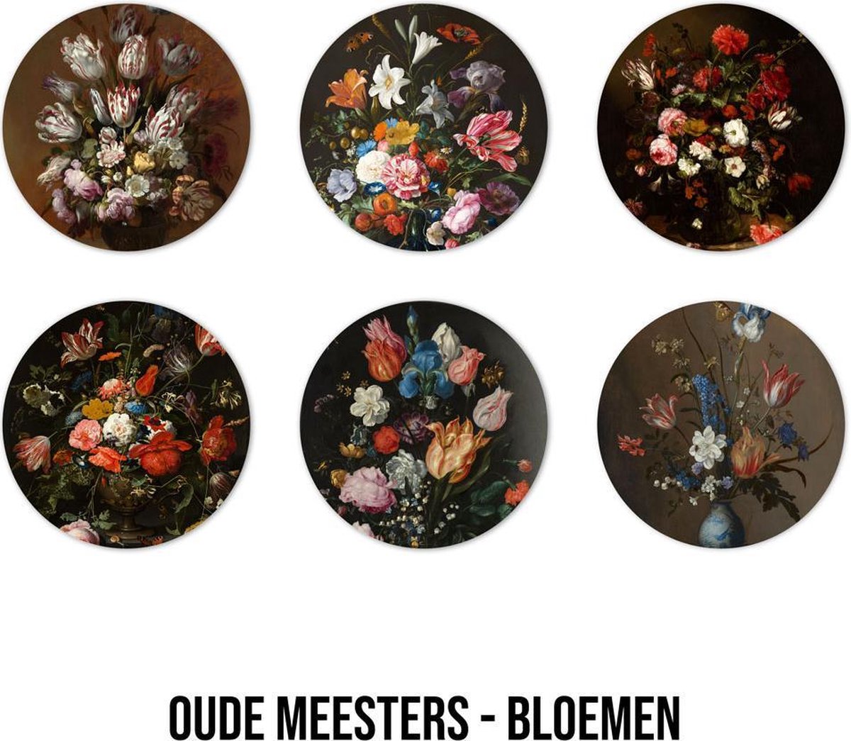 BONT | Onderzetters Oude Meesters Bloemen - 6 stuks - Meesterwerken ...