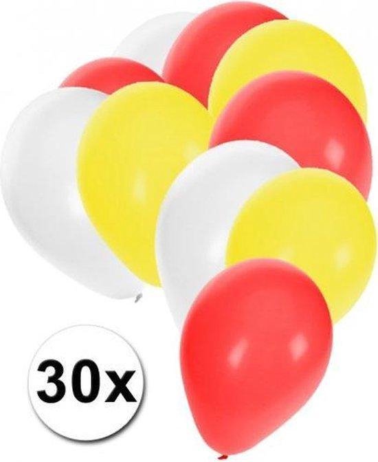 Ballonnen, Rood/ Wit/ Geel, 30 stuks, 100 % Biologische afbreekbaar ... Ballonnen, Rood/ Wit/ Geel, 30 stuks, 100 % Biologische afbreekbaar ...