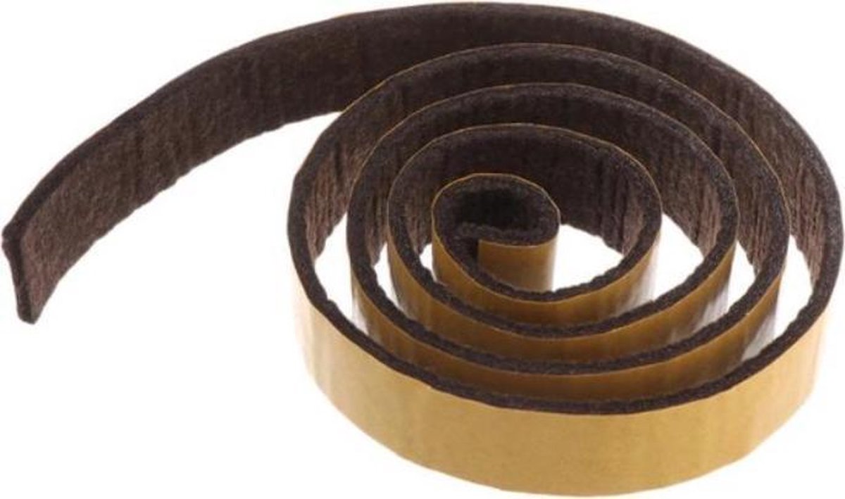 FSW-Products - Zelfklevende Vilt Bruin (Rol 1 Meter) - 2.5cm breed ...