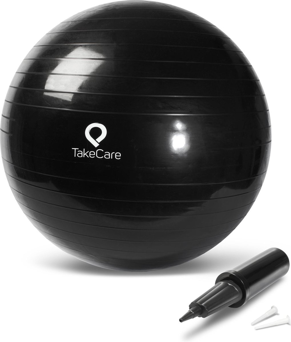 Yogabal / Gymbal inclusief verbeterde pomp - zwart - 65 cm - Take Care ...