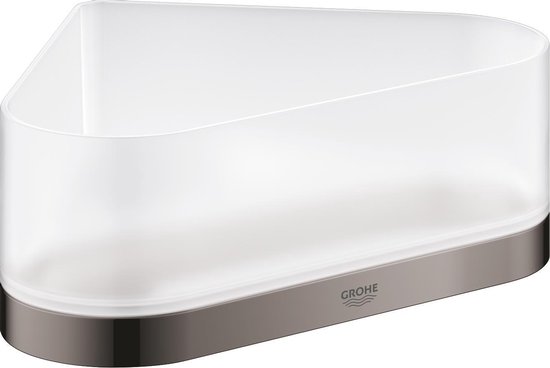 Tablette de douche, avec support, d'angle, Hard Graphite | bol.com