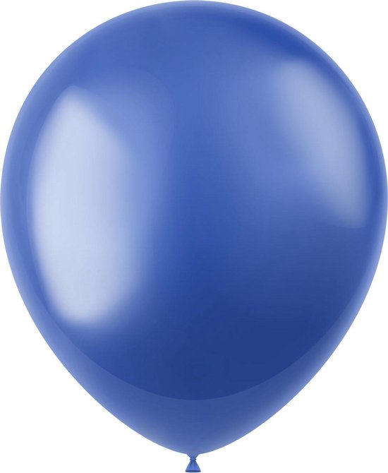 Folat - ballonnen Radiant Royal Blue Metallic 33 cm - 100 stuks | bol