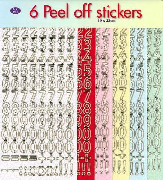 Peel-off stickers sets 123 Glitter | bol.com