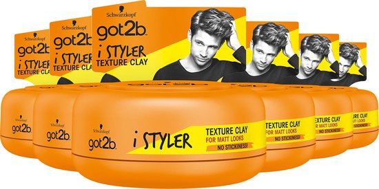 Got2b - Men - I-Styler Clay - Haarstyling - Voordeelverpakking - 6 x 75 ...