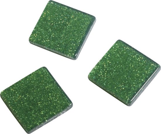 2050x Stuks Acryl Glitter Mozaiek Steentjes Groen 1 X 1 Cm Mozaieken Maken Bol
