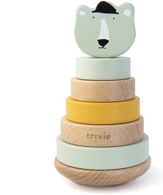 Trixie houten stapeltoren | Mr. Polar Bear | Stacking toy | Tower | IJsbeer | Speelgoed | bol.com