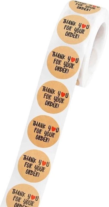 Stickers "Thank you for your order" - Bedrijfs stickers - Hobby Stickers - 500 stuks... | bol